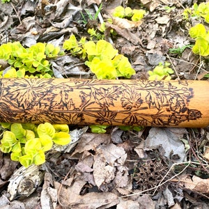 Wood Burned/pyrography Handmade Art of Buttercups on Vintage 50’s Red ...