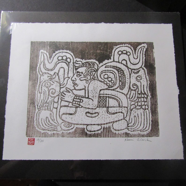 Mayan Glyph Copan Honduras Woodcut Engraving Carved Woodblock - Etsy