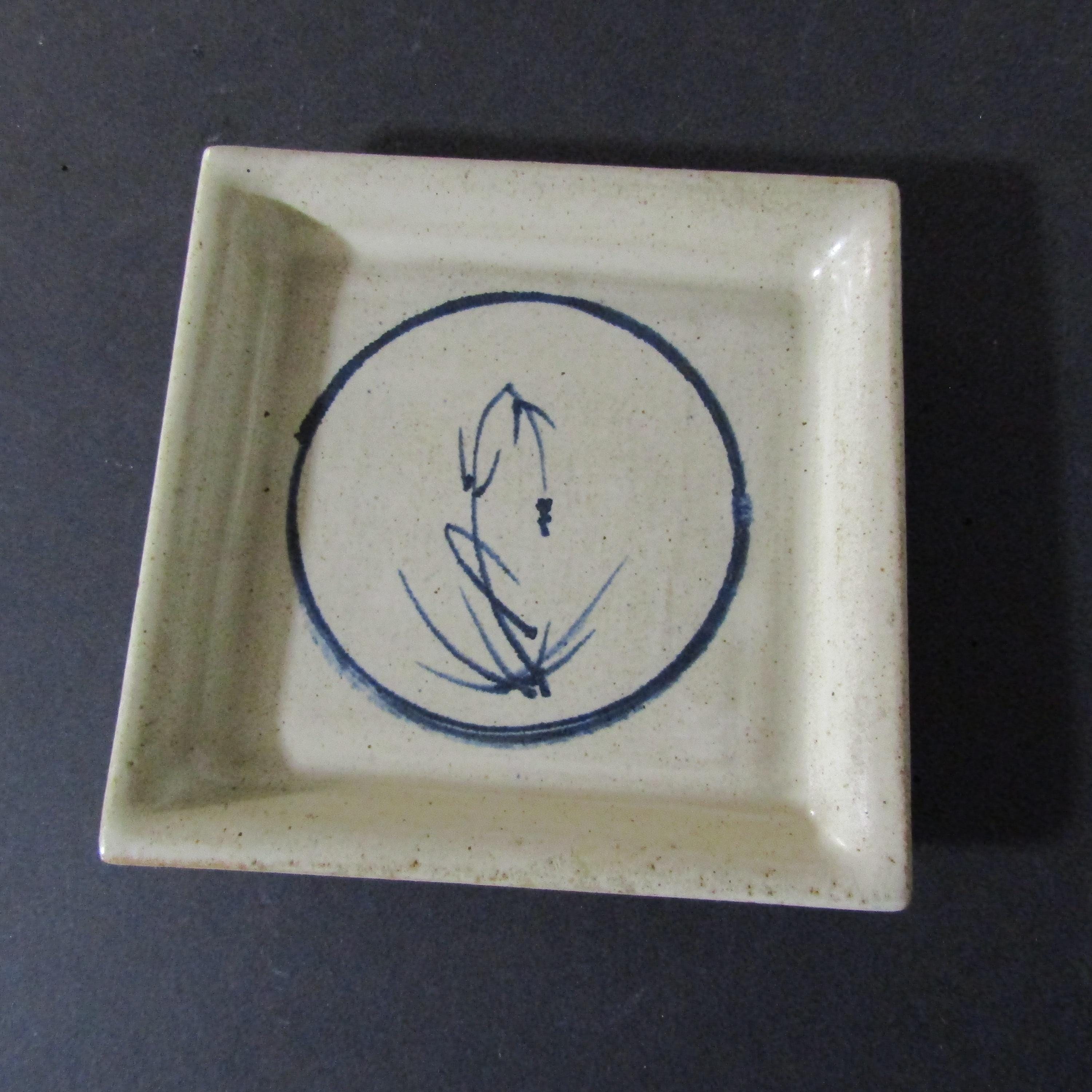 Hand Thrown Japanese Wood Kiln Pottery Organic Ikebana Bonsai Dish Bowl ...