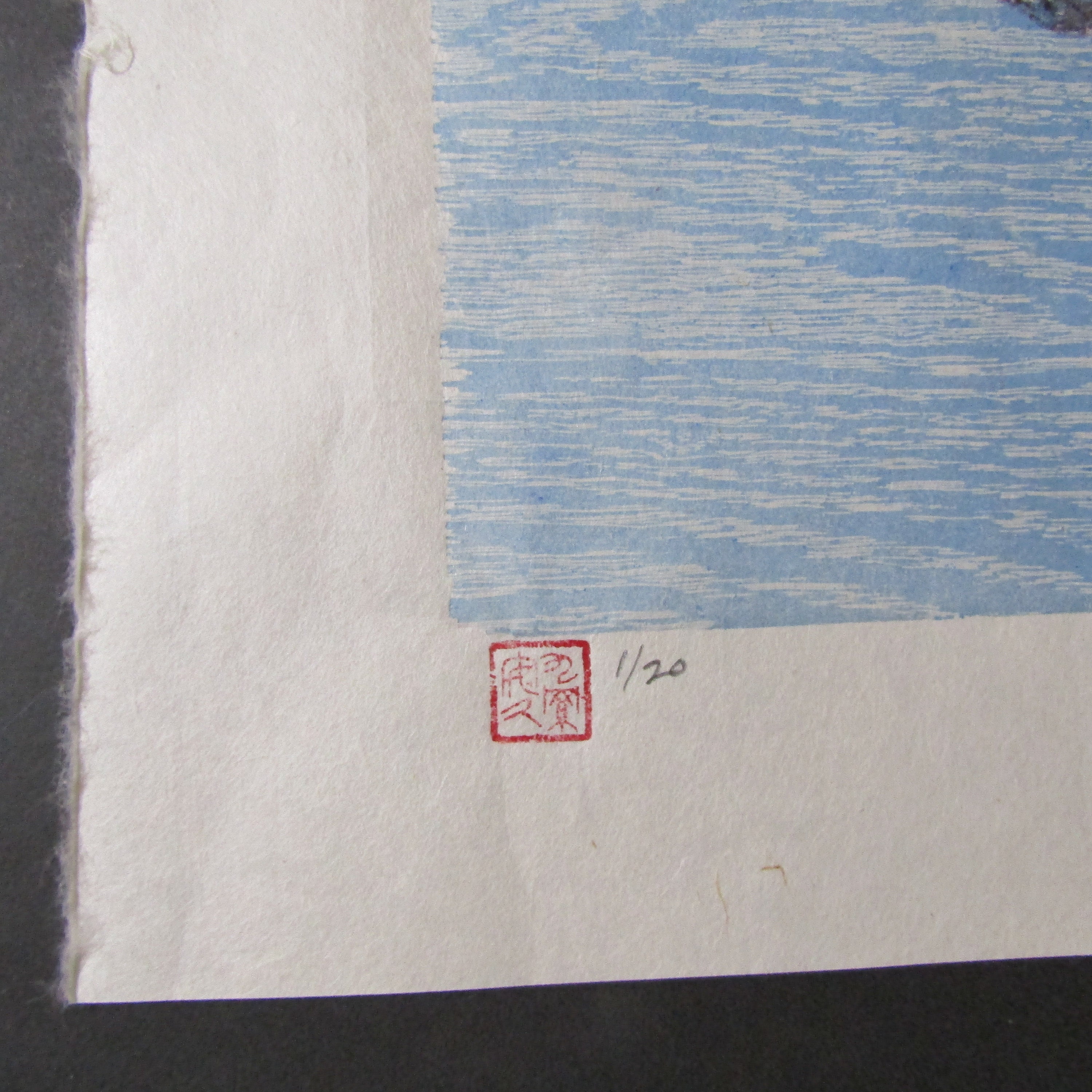 Sakasa Fuji Mountain Reflection View Large Hand Carved Woodblock Print ...