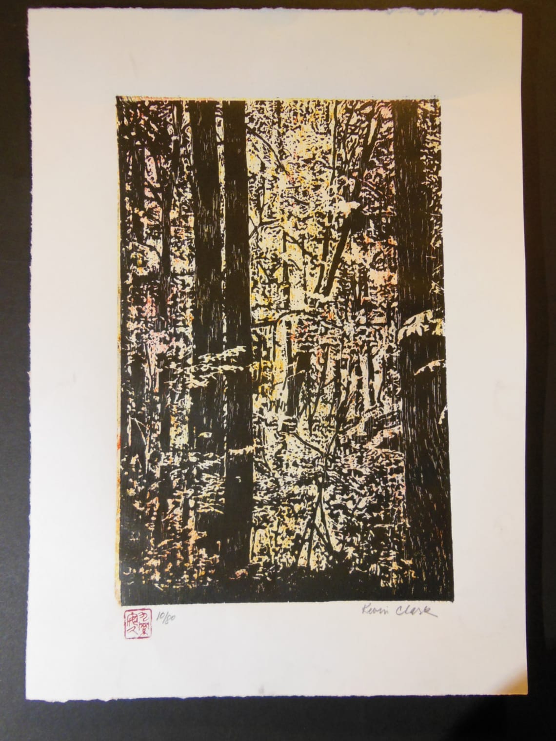 Maple Tree Forest Original Hand Carved Woodblock Print - Etsy