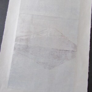 Sakasa Fuji Mountain Reflection View Large Hand Carved Woodblock Print ...