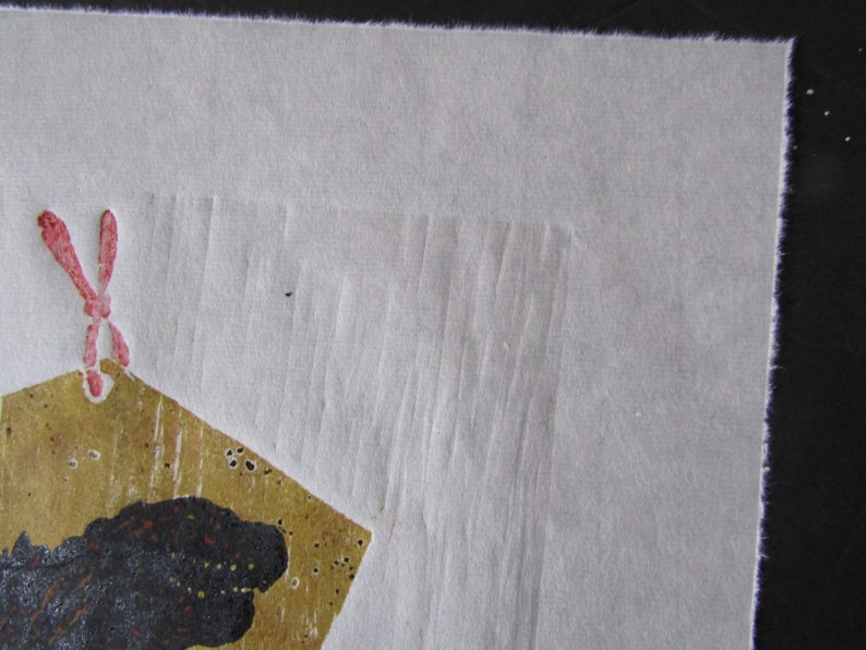 Godzilla Kaiju Monster Shrine Ema Original Hand Carved Woodblock Print ...