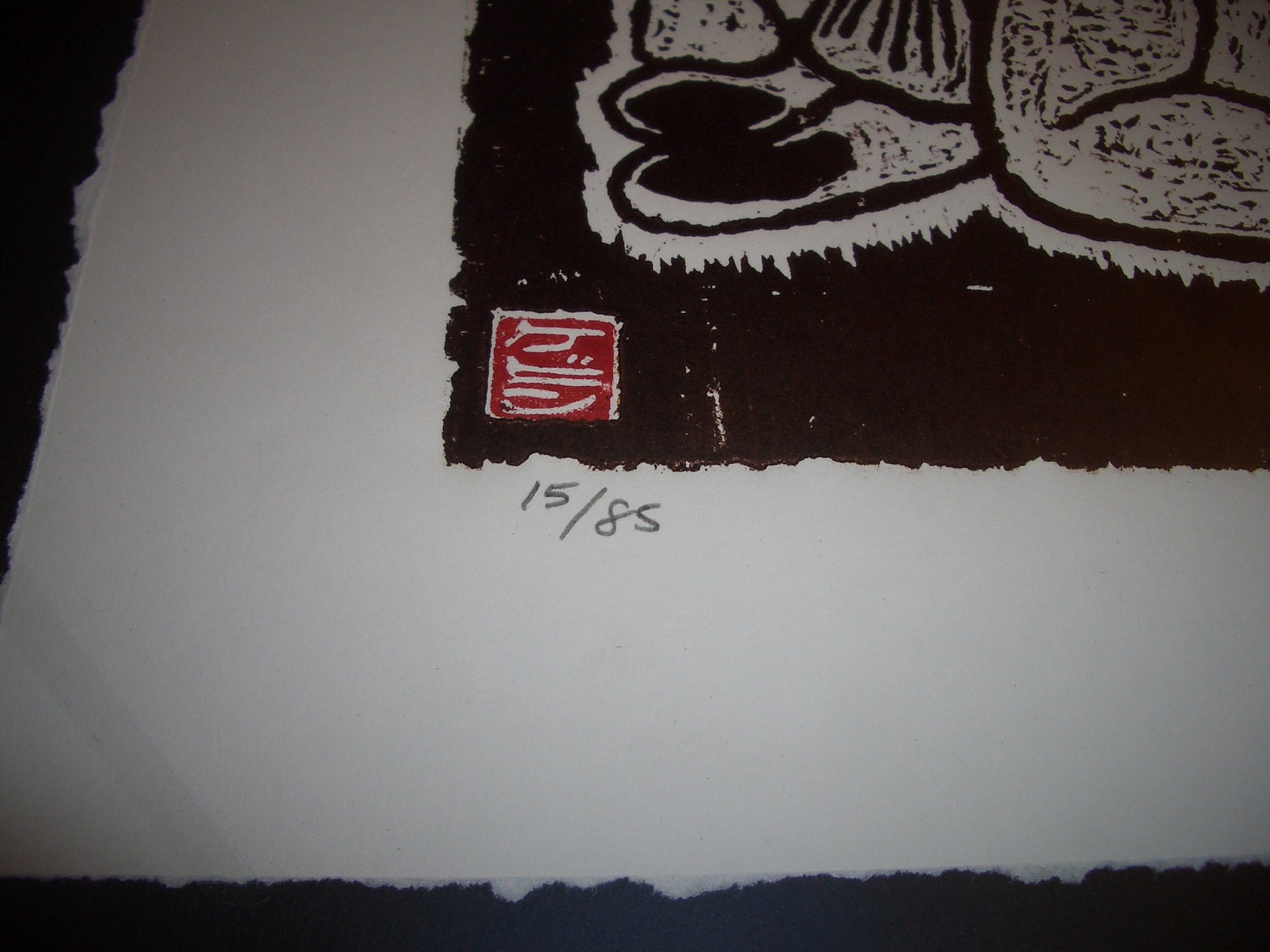 Mayan Glyph Copan Hand Carved Woodblock Print Japanese Washi Paper ...