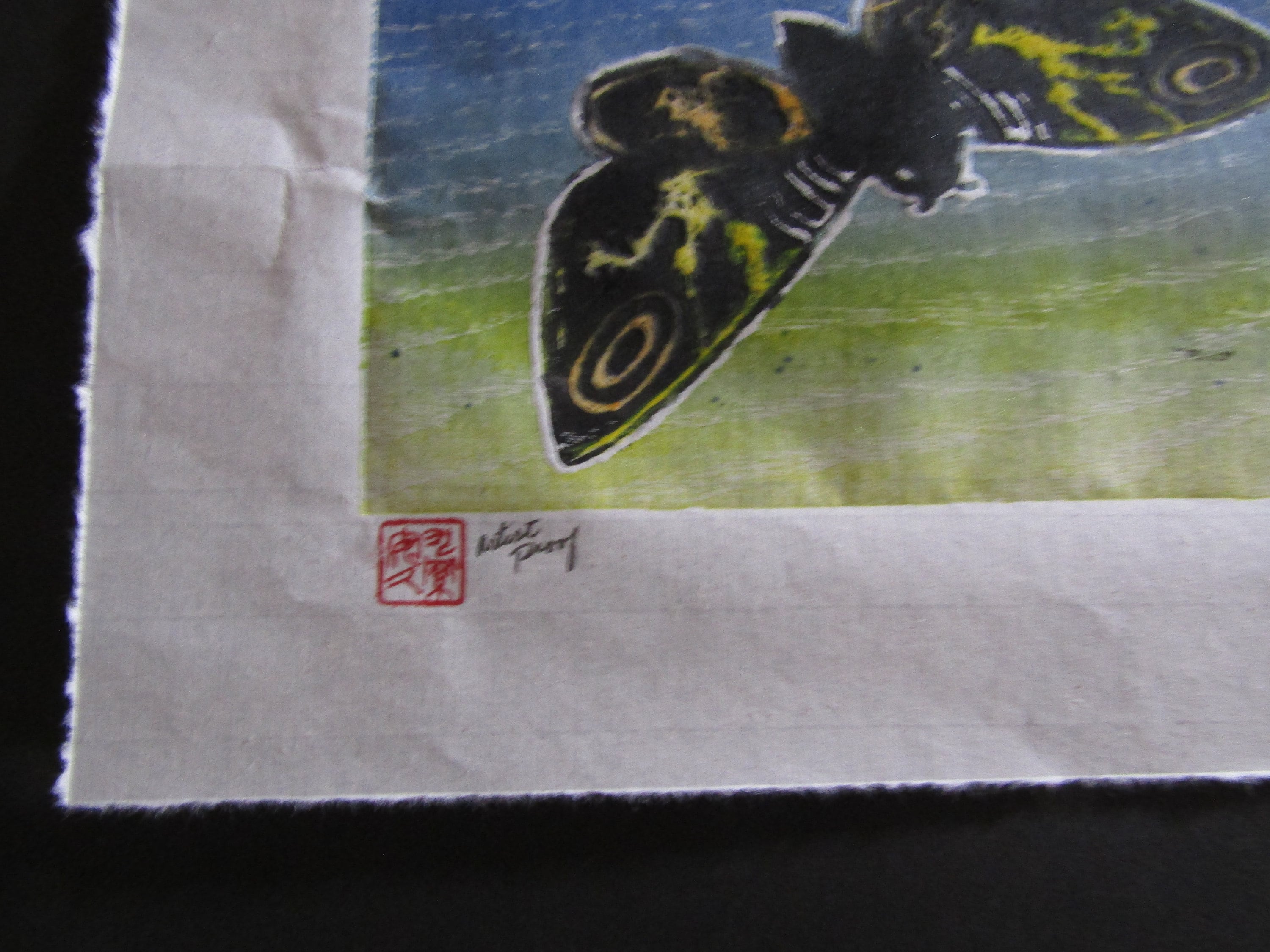 Kaiju Moth Monster Mothra Original Hand Carved Woodblock Print - Etsy