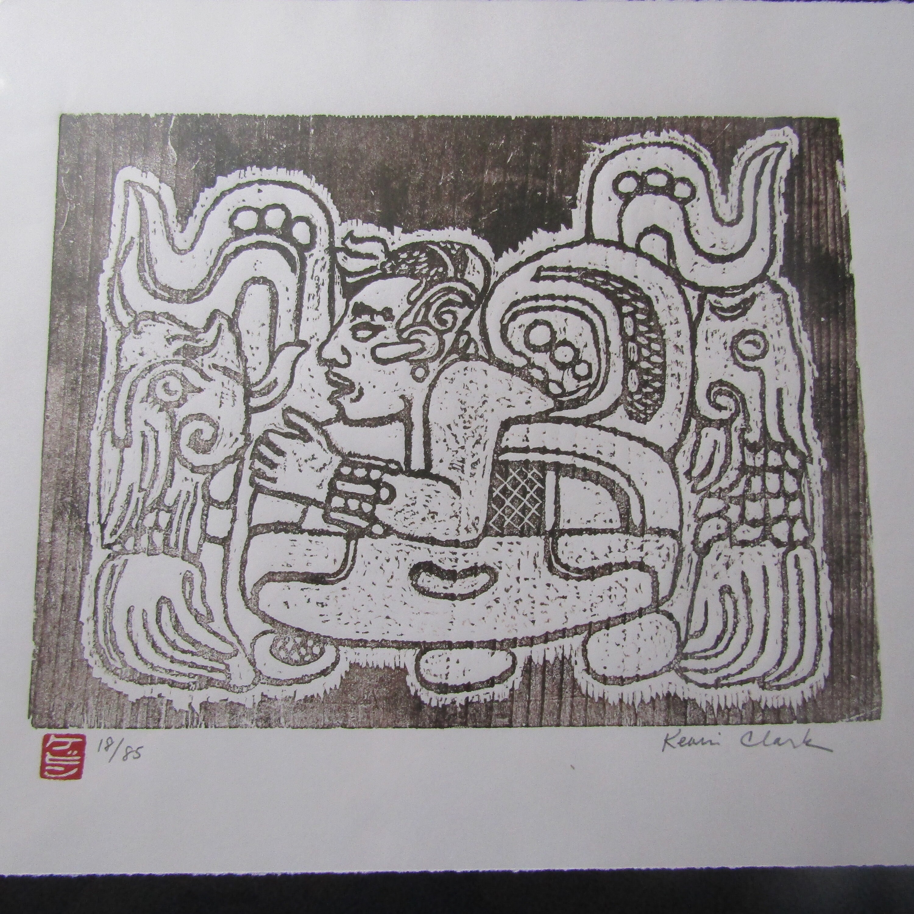 Mayan Glyph Copan Honduras Woodcut Engraving Carved Woodblock - Etsy