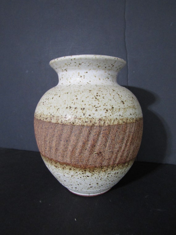 Hand Thrown Kiln Oregon Art Pottery Large Stoneware Vase Bowl - Etsy