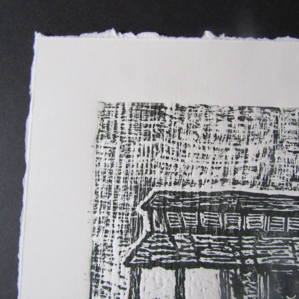 Japanese Traditional House Gasho Hand Carved Woodblock Print Woodcut ...