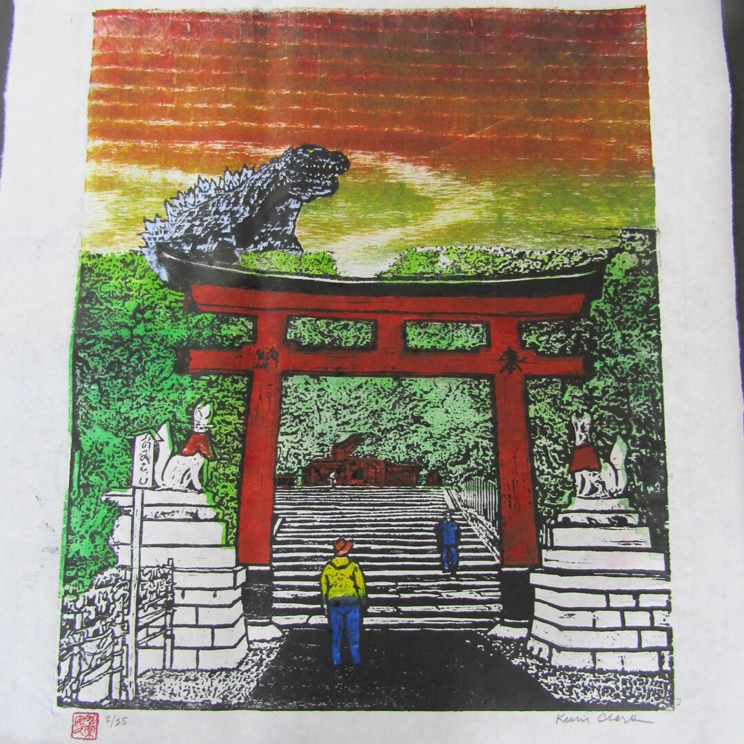 Kaiju Godzilla Monster Fushimi Inari Taisha Fox Shrine Temple Original ...