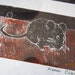 Nezumi Mouse Rat Mice Woodcut Engraving Hand Carved Woodblock - Etsy