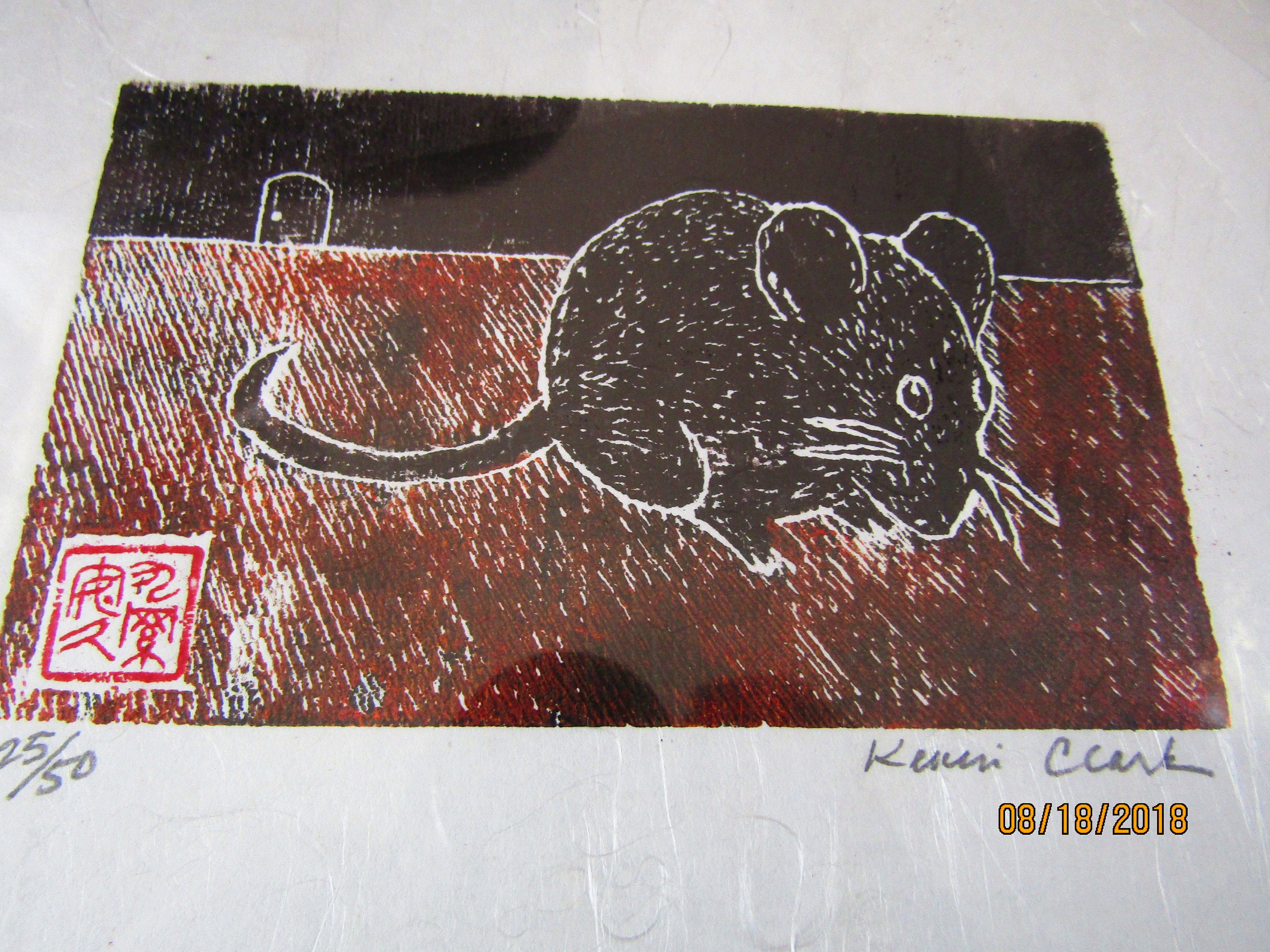 Nezumi Mouse Rat Mice Woodcut Engraving Hand Carved Woodblock - Etsy