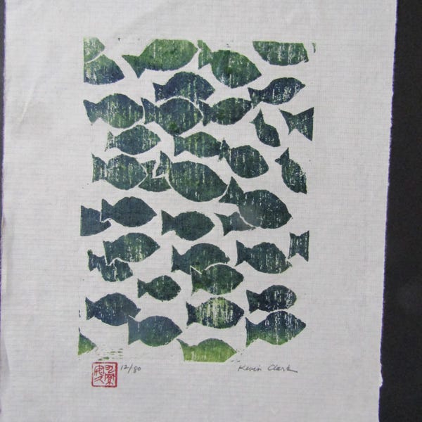 Fish Woodblock Print - Etsy