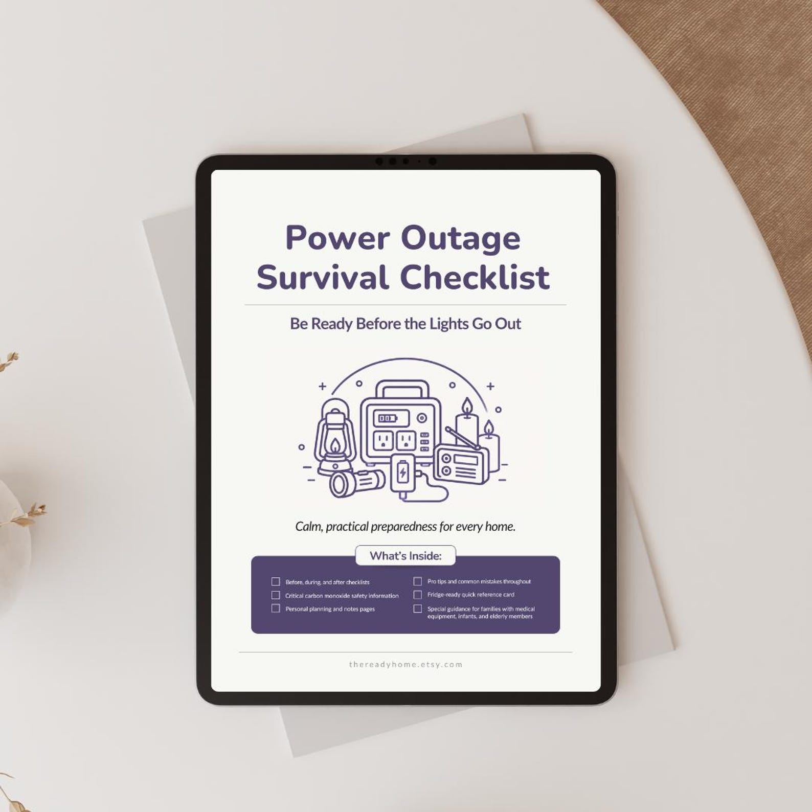 Power Outage Checklist Printable | Grid Down Survival Guide | Blackout ...
