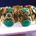 Neiger Egyptian Ornate Gold Jade Glass Rhinestone Bracelet - Etsy