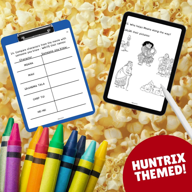 MOANA Movie Review Worksheet | Kids Activity (digital Download) - Etsy