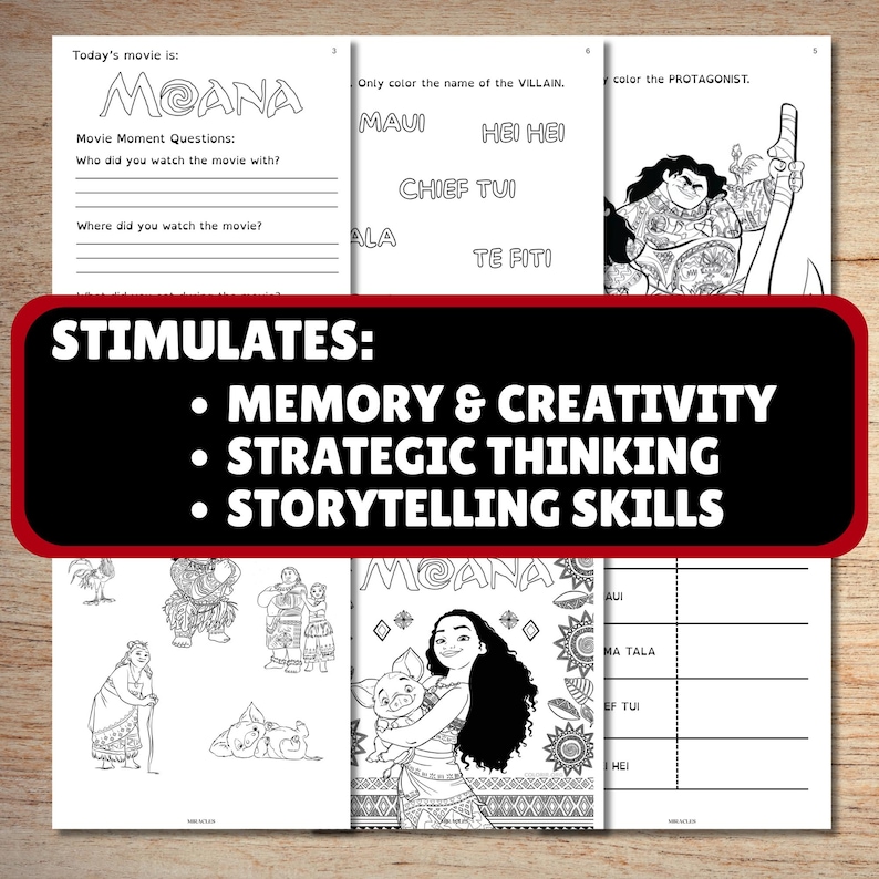 MOANA Movie Review Worksheet | Kids Activity (digital Download) - Etsy