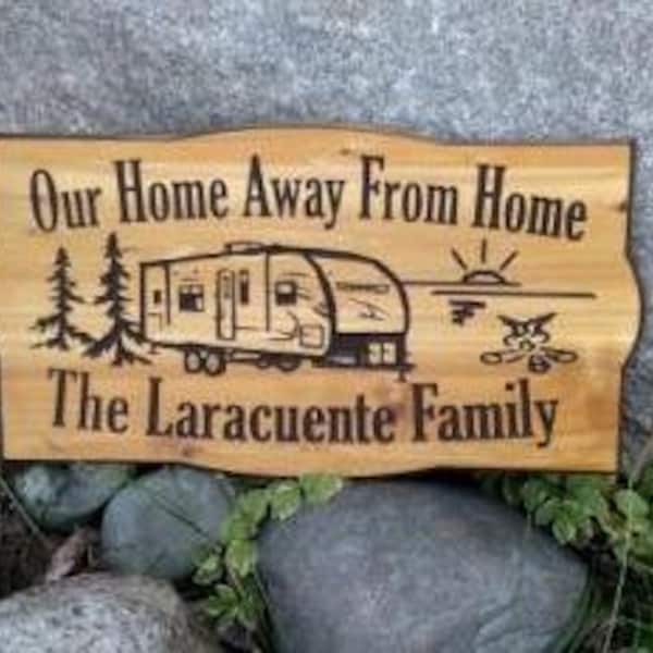 Wood Camping Sign - Etsy