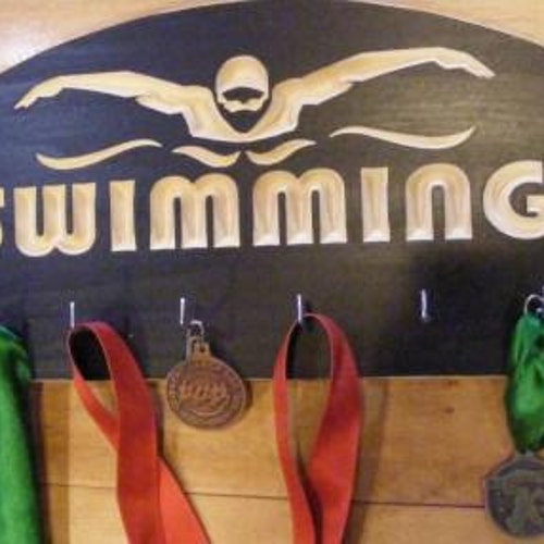 Personalized Swimming Medals Hanger : Sports Medal Display - Etsy