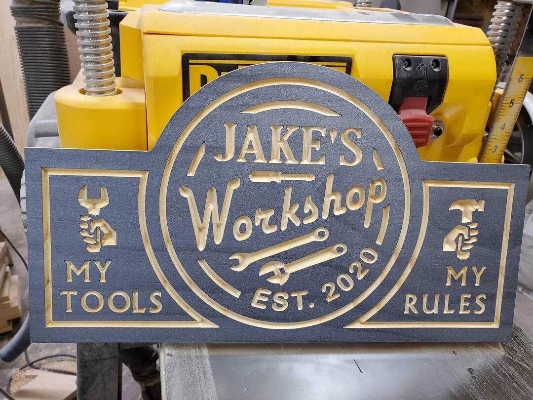 Workshop Sign Customized Shop Sign*gift for Him/personalized Garage ...
