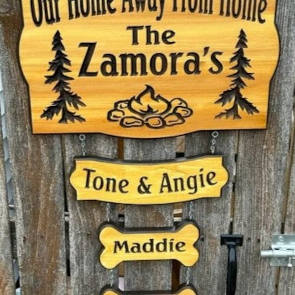 Wood Camping Sign - Etsy