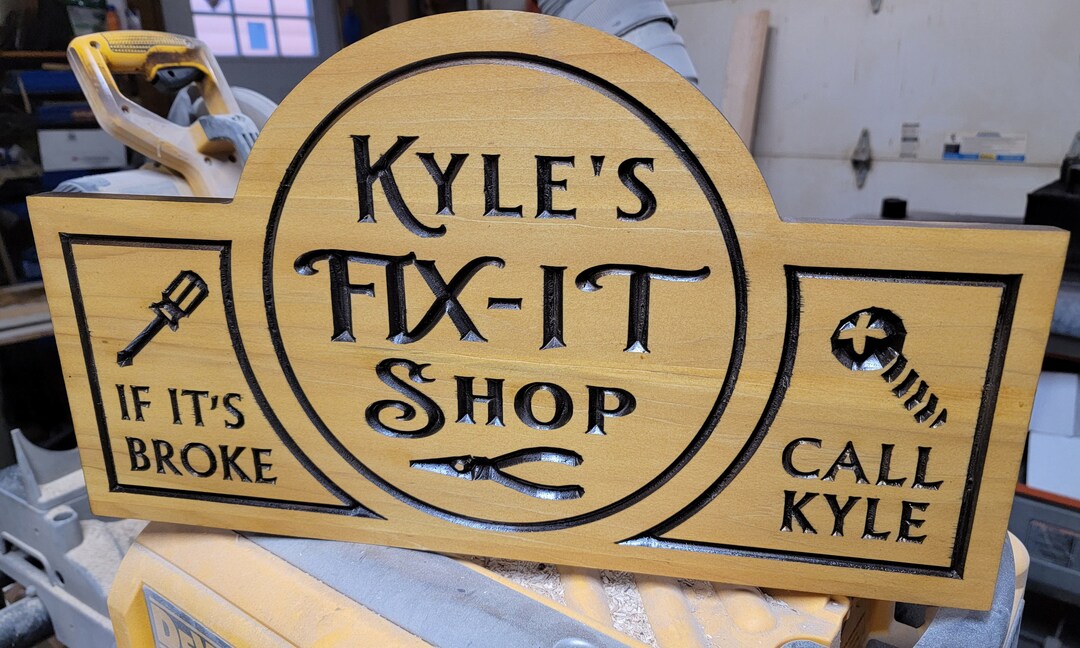 Personalized Fix-it Shop Sign Shop Sign If It's Broke - Etsy