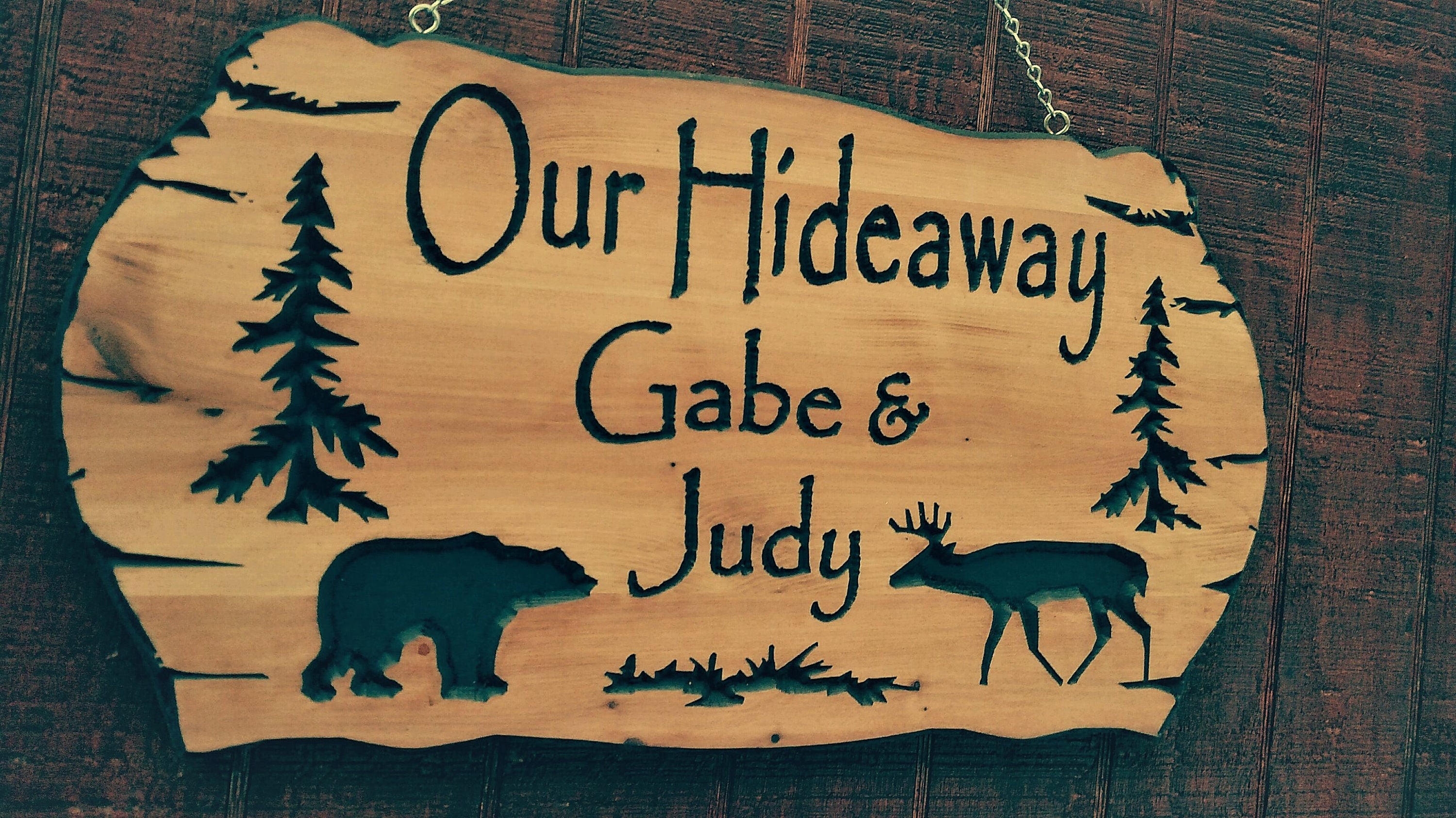 Personalized Carved Cedar Wood Cabin Sign (22X12) - Etsy