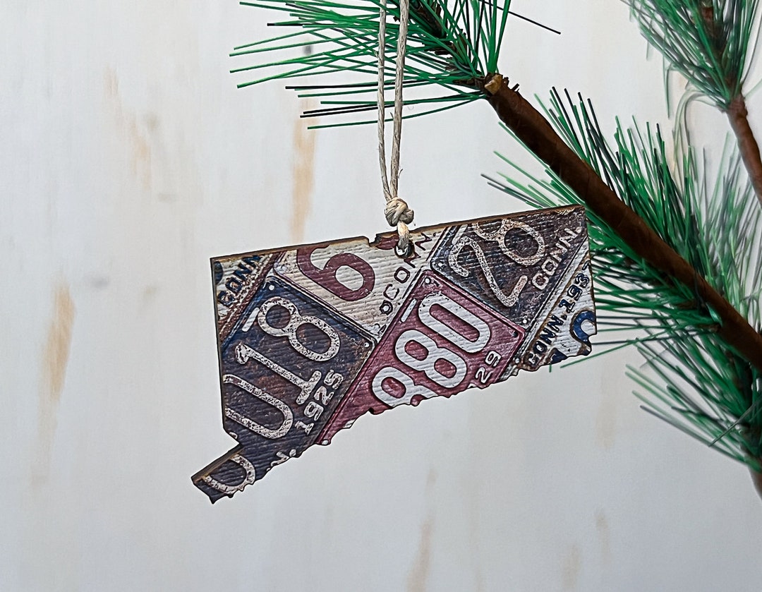 Connecticut Handmade Gift for Friend Road Trip Ornament Handmade ...