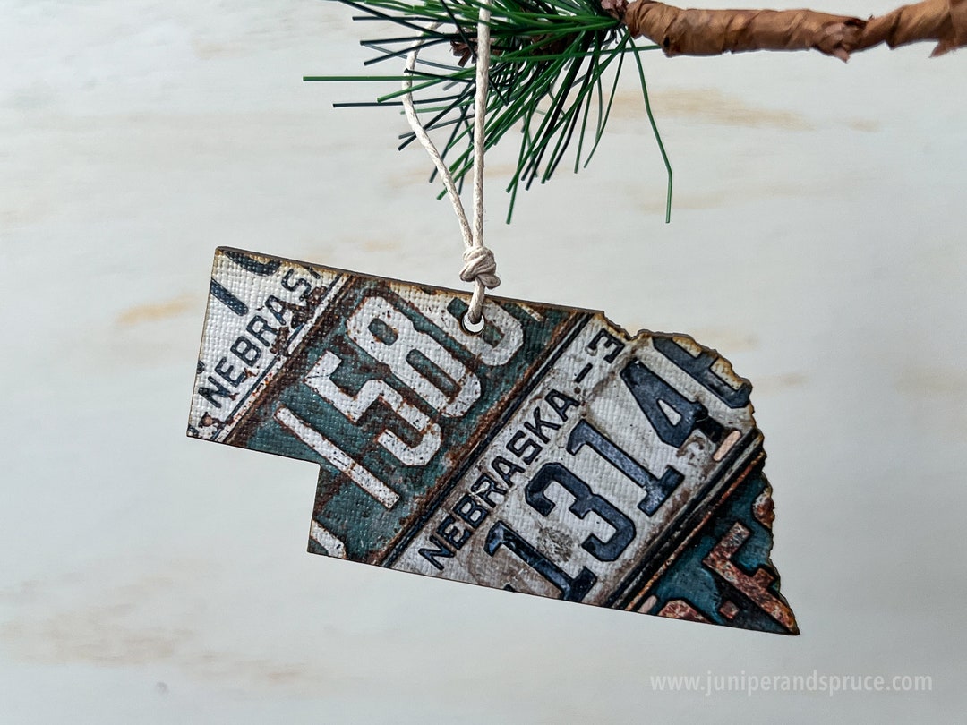 Nebraska Handmade Gift for Friend Road Trip Ornament Handmade Christmas ...