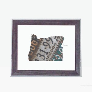 Oregon Home Print | State Outline Art | Vintage License Plate Art ...