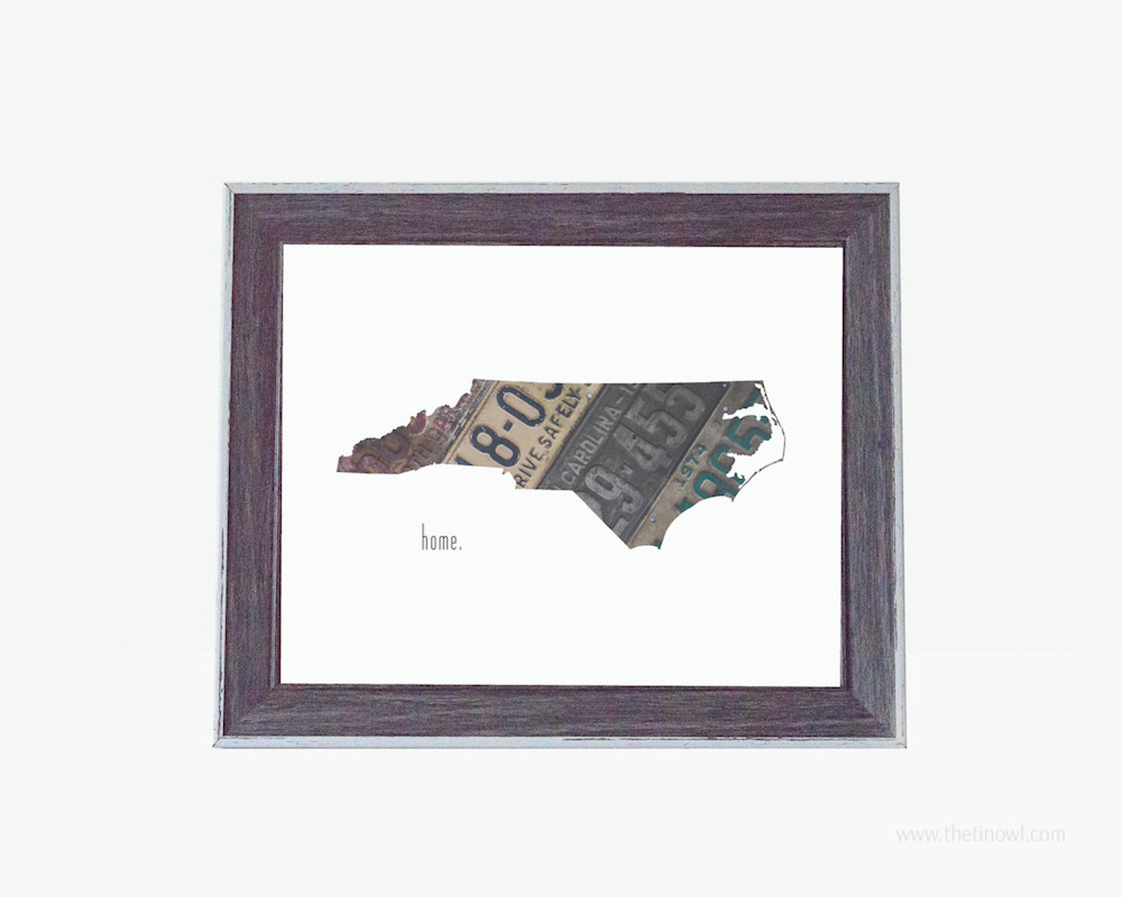 North Carolina Home Print License Plate Art North Carolina - Etsy