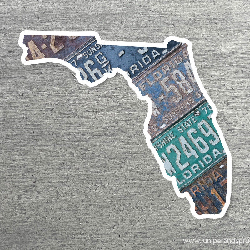 Florida License Plate Art - Etsy