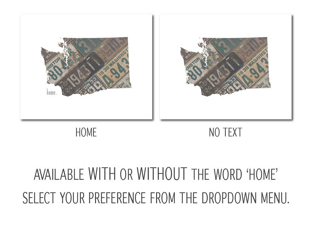 New Jersey Home Print License Plate Art New Jersey State | Etsy