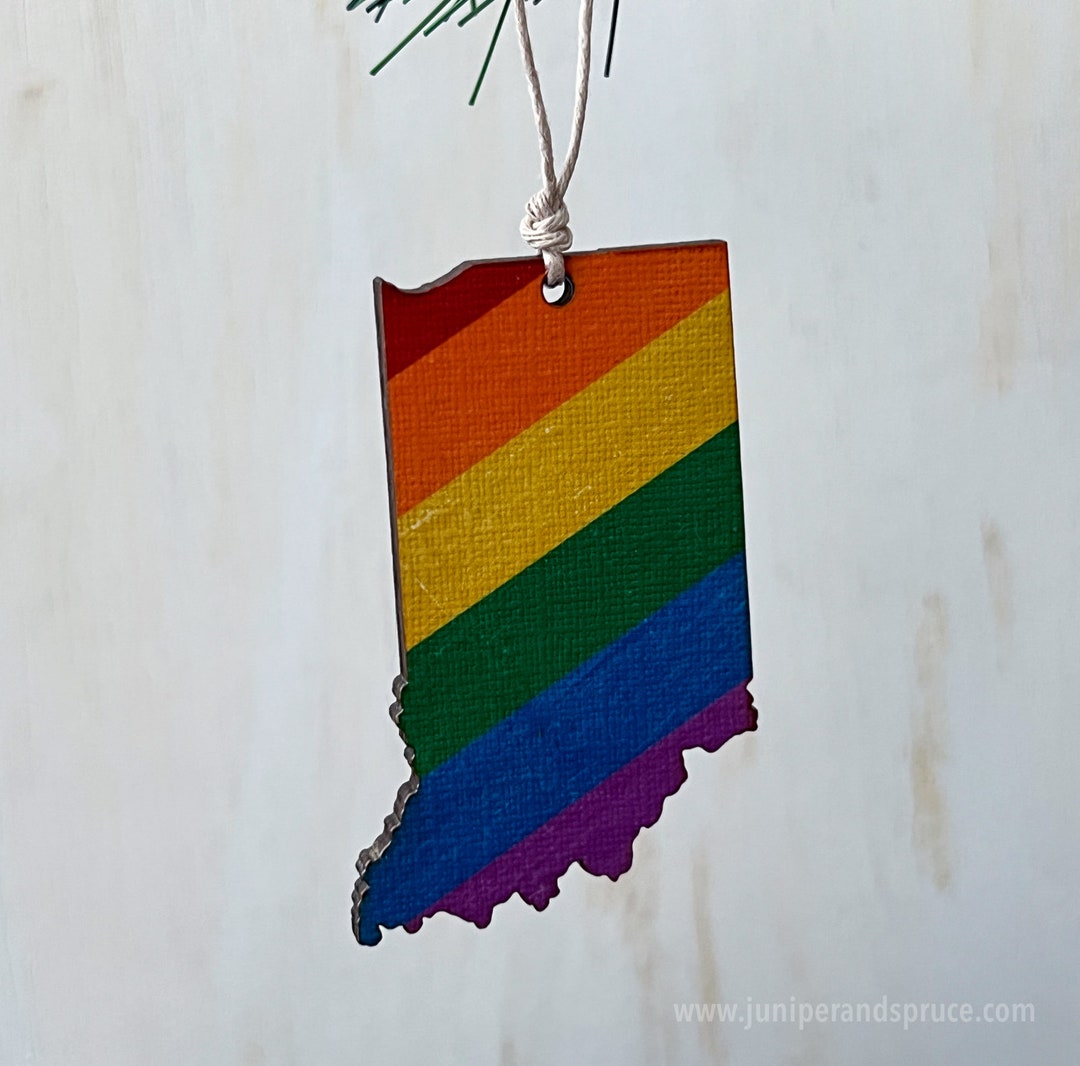 Indiana Handmade Gift for Friend Pride Ornament Handmade Christmas ...
