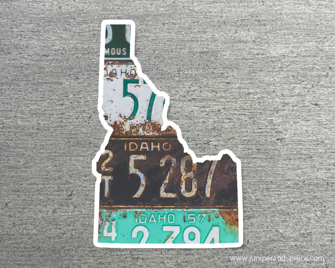 Idaho Vintage License Plate Sticker Waterproof Idaho Road Trip Vinyl ...
