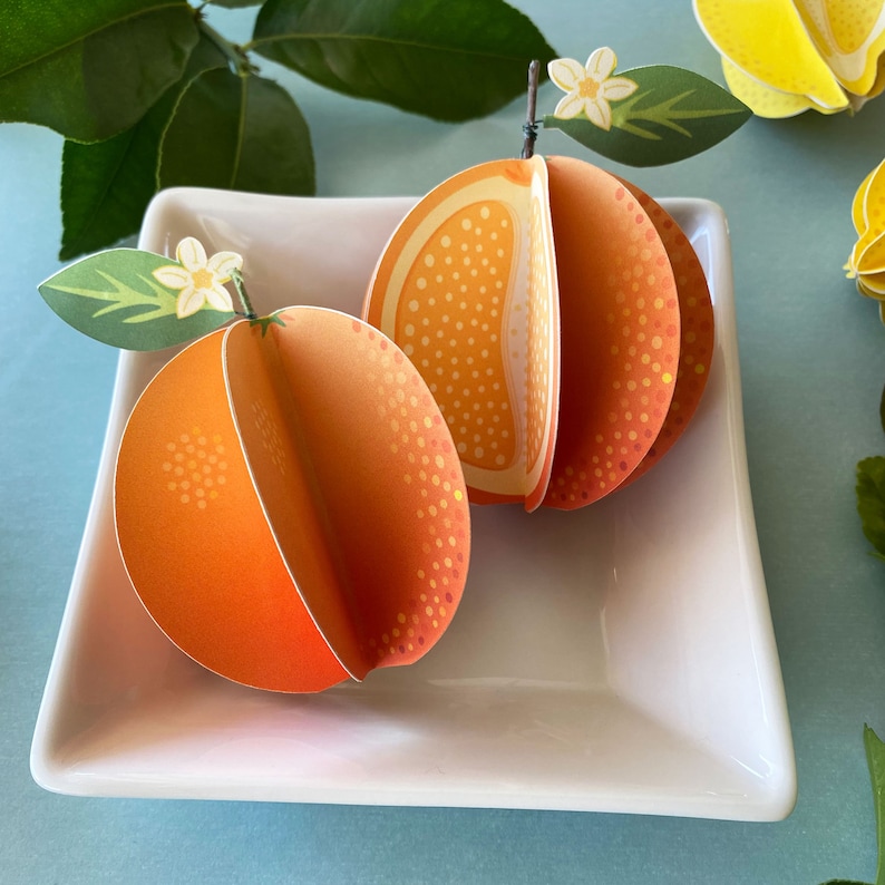 Handmade Paper Oranges: Cottagecore Home Decor, Set of 2 - Etsy