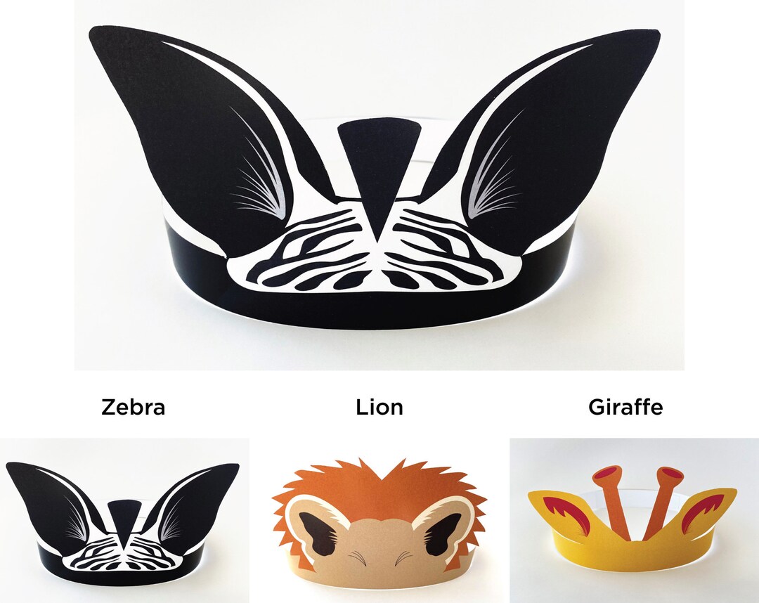 Safari Animal Paper Crown Templates | Birthday Crown | Kids Play Crown ...