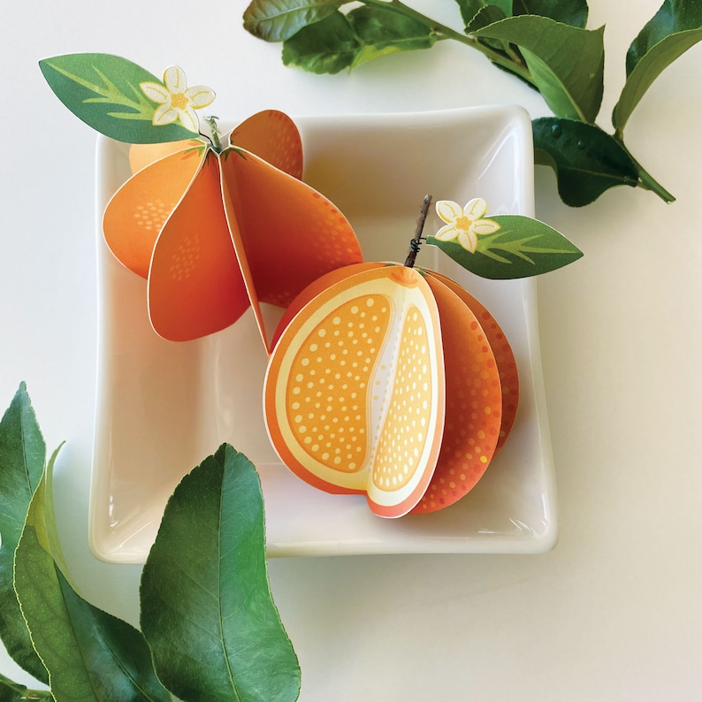 Handmade Paper Oranges: Cottagecore Home Decor, Set of 2 - Etsy