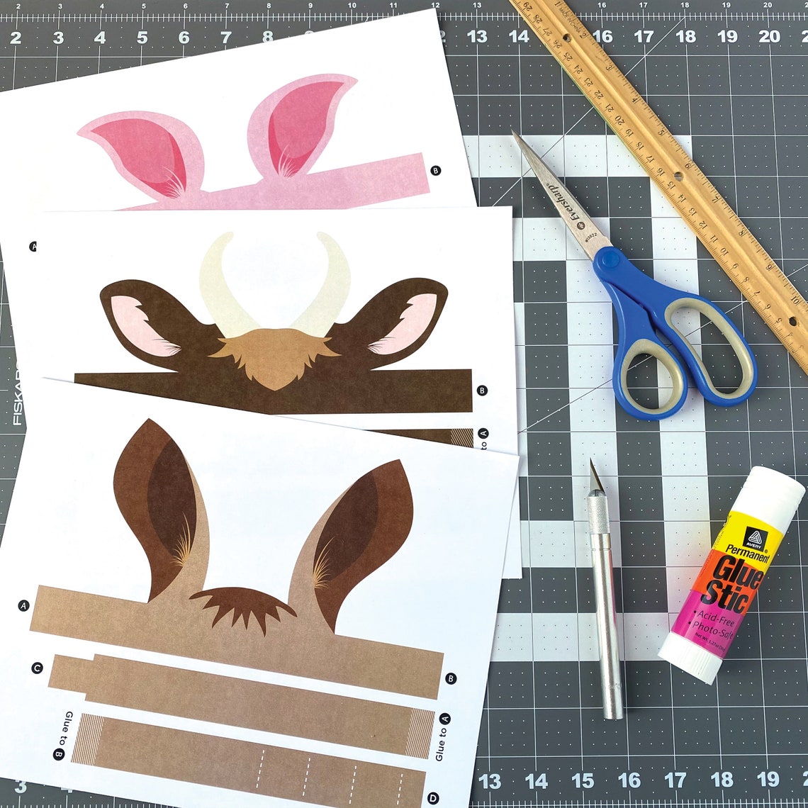 Barnyard Animal Crown Template | Farm Animal Crown | Birthday Hat ...