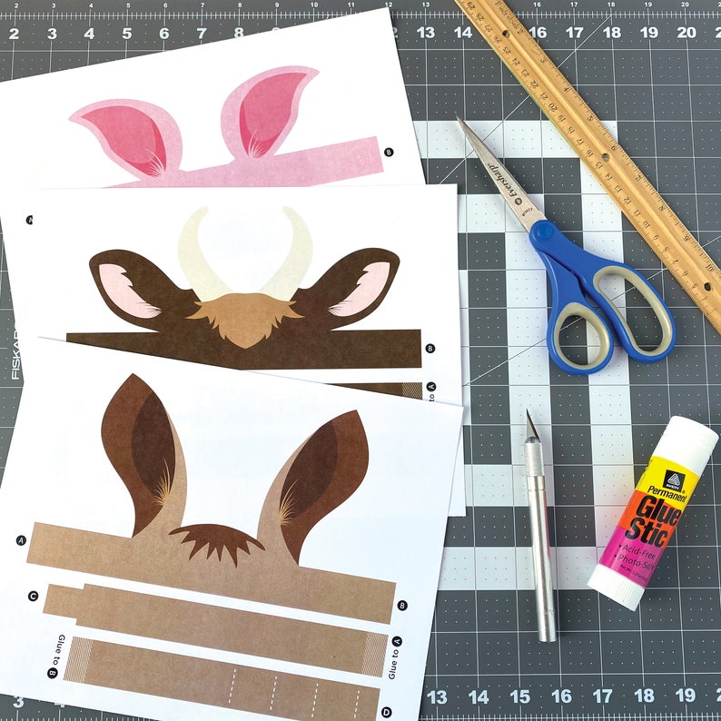 Barnyard Animal Crown Template | Farm Animal Crown | Birthday Hat ...
