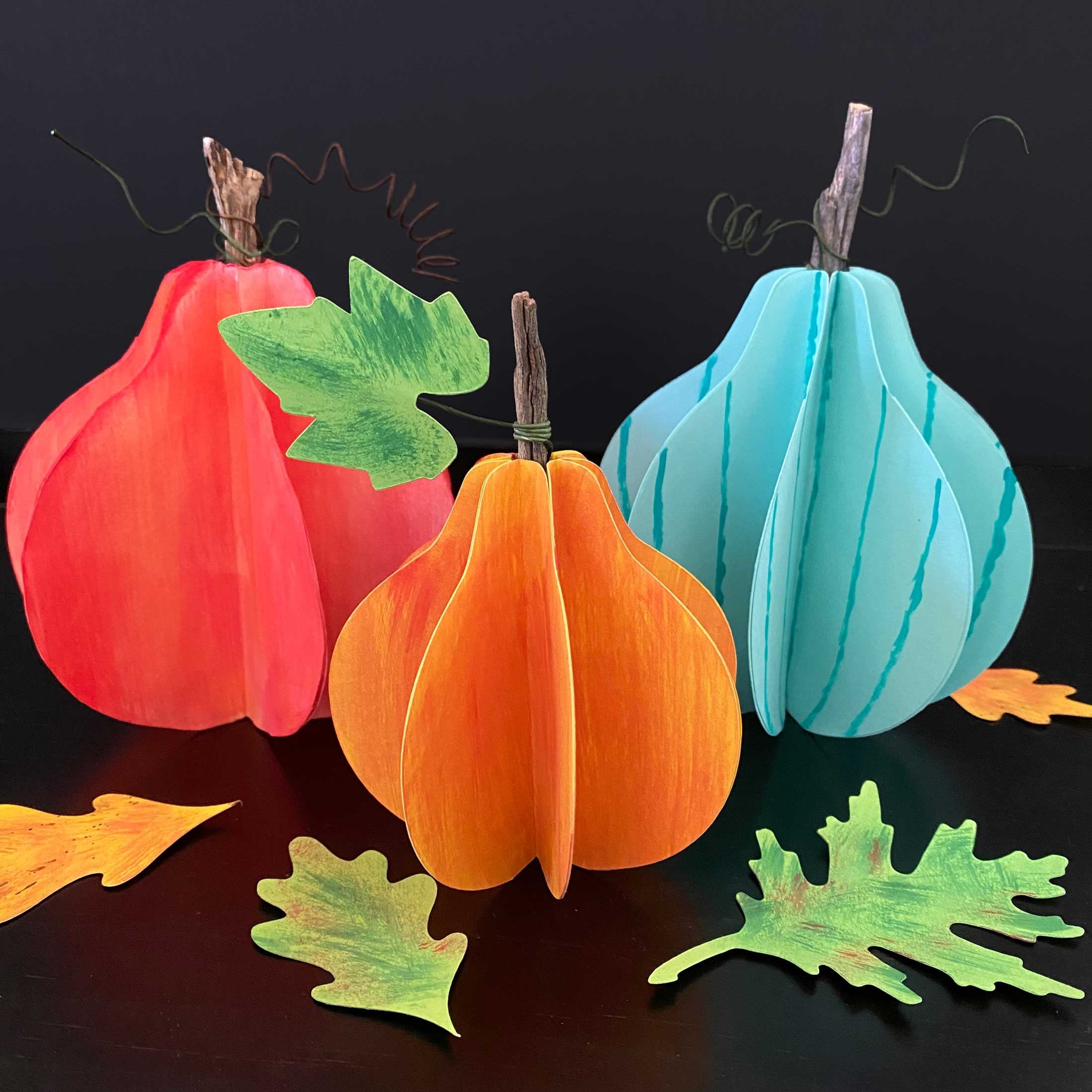 DIY Paper Pumpkins, Squashes, and Gourds | Paper Pumpkins Crafting ...