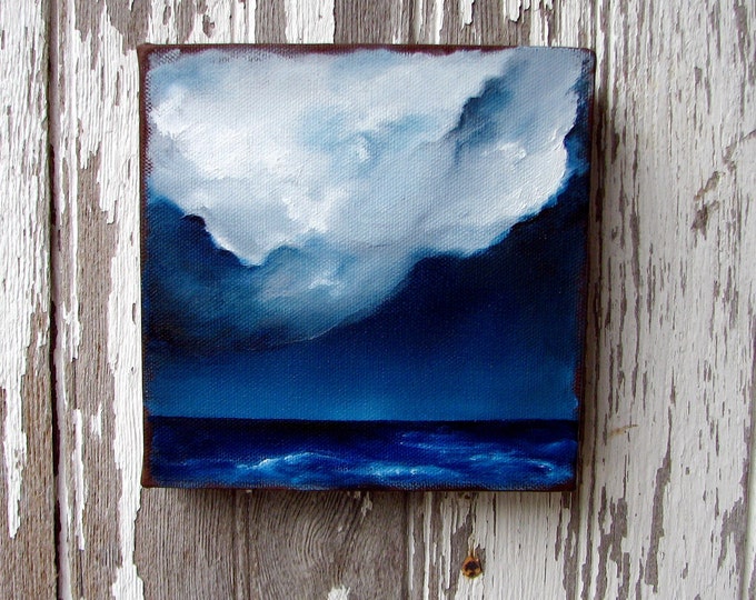 Thunderstorm Seascape Original Oil Painting Stormscape Series ...