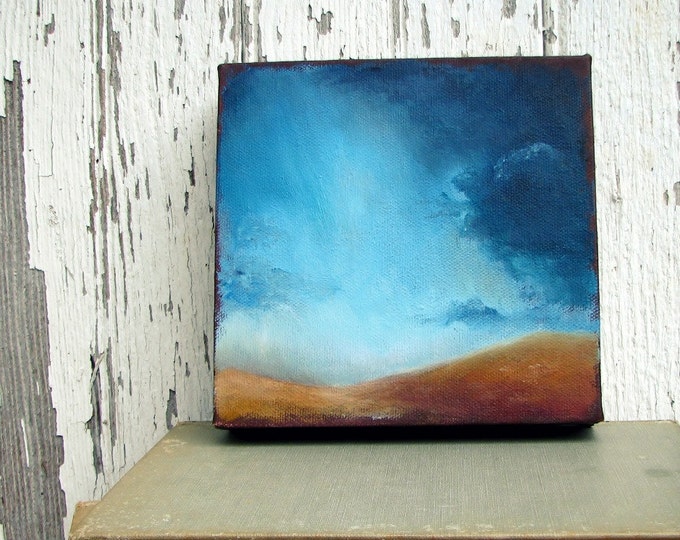 Ethereal Light Thunderstorm Landscape Original Oil Painting - Etsy