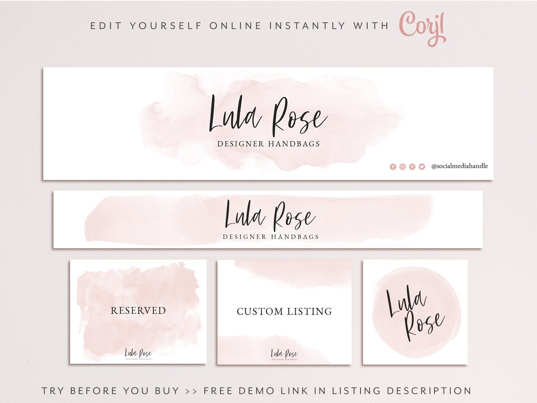 CORJL Editable Etsy Shop Graphic Kit Template Floral Leaves - Etsy CORJL Editable Etsy Shop Graphic Kit Template Floral Leaves - Etsy