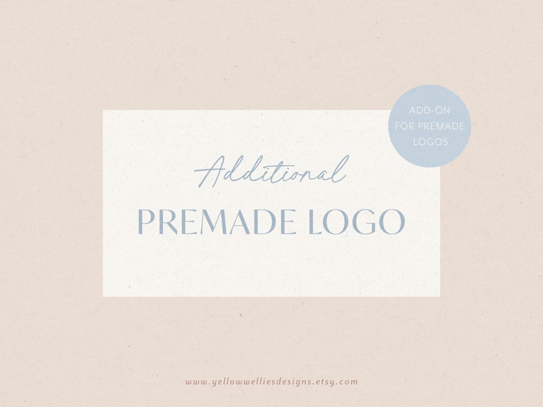 Second Logo Add on for Premade Logos - Etsy