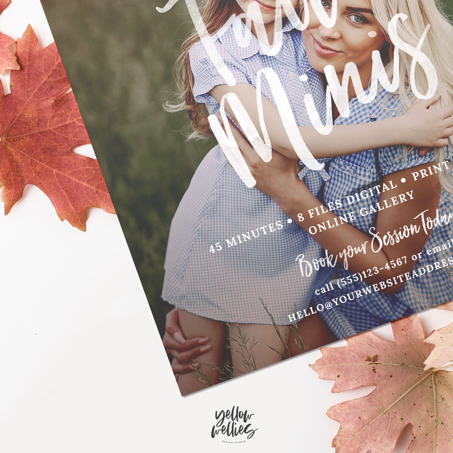 Fall Minis Script Photoshop Template for Photographers - Etsy