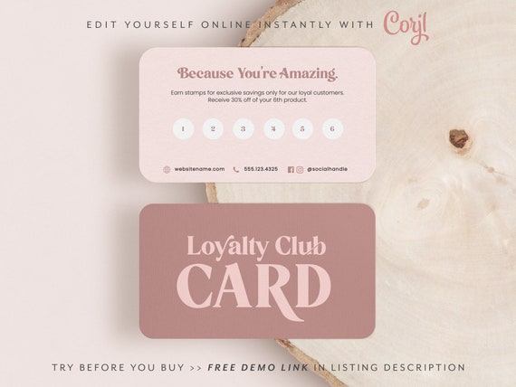 Customer Loyalty Punch Card