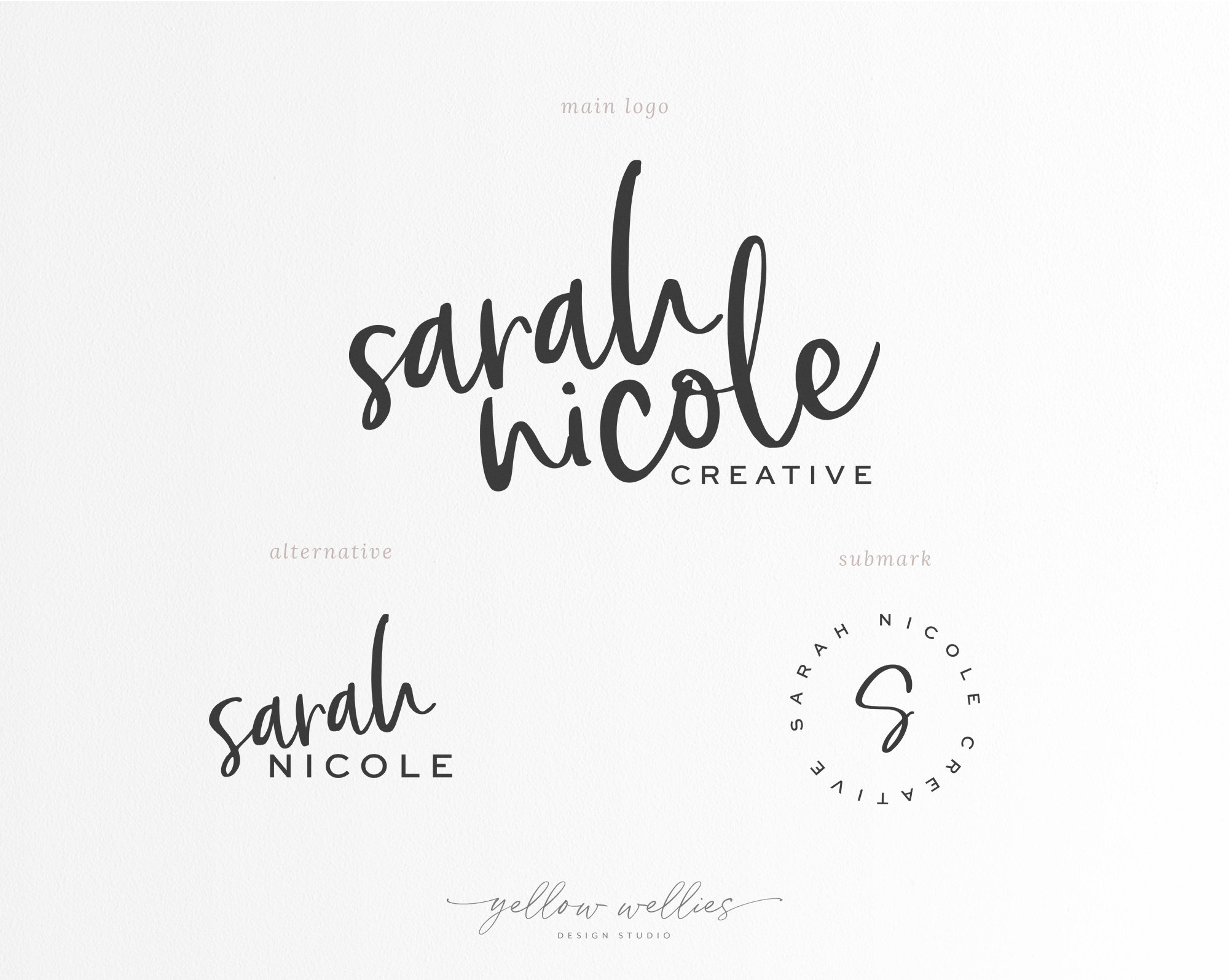 Paper Stationery Design & Templates Script Text Logo in Box Modern Logo ...