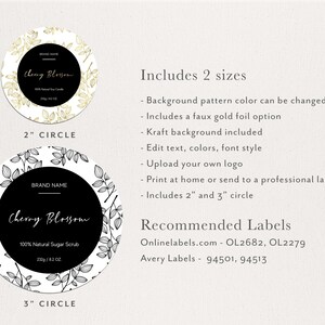 CORJL Editable Product Label Template Botnaical Gold Leaf - Etsy