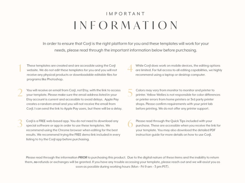 CORJL Gold Floral Editable Business Card Template DIY | Etsy