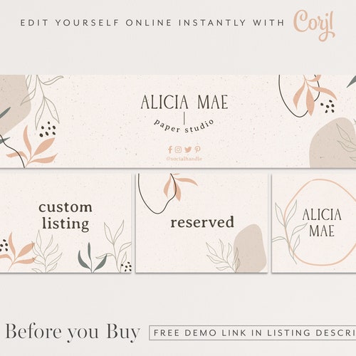 CORJL Editable Etsy Shop Graphic Kit Template Under the Sea - Etsy CORJL Editable Etsy Shop Graphic Kit Template Under the Sea - Etsy